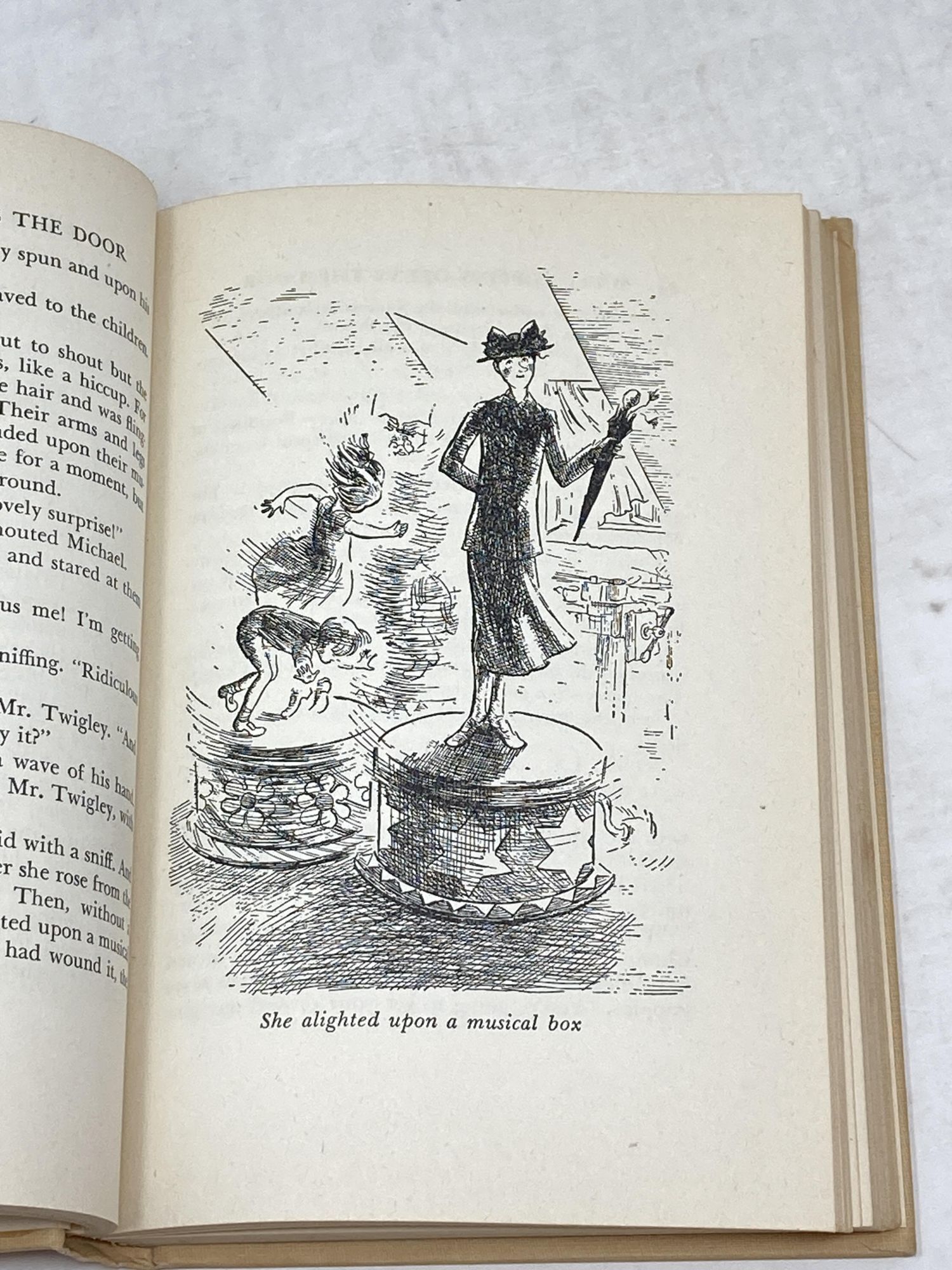 MARY POPPINS OPENS THE DOOR; Illustrated by Mary Shepard and Agnes Sims ...