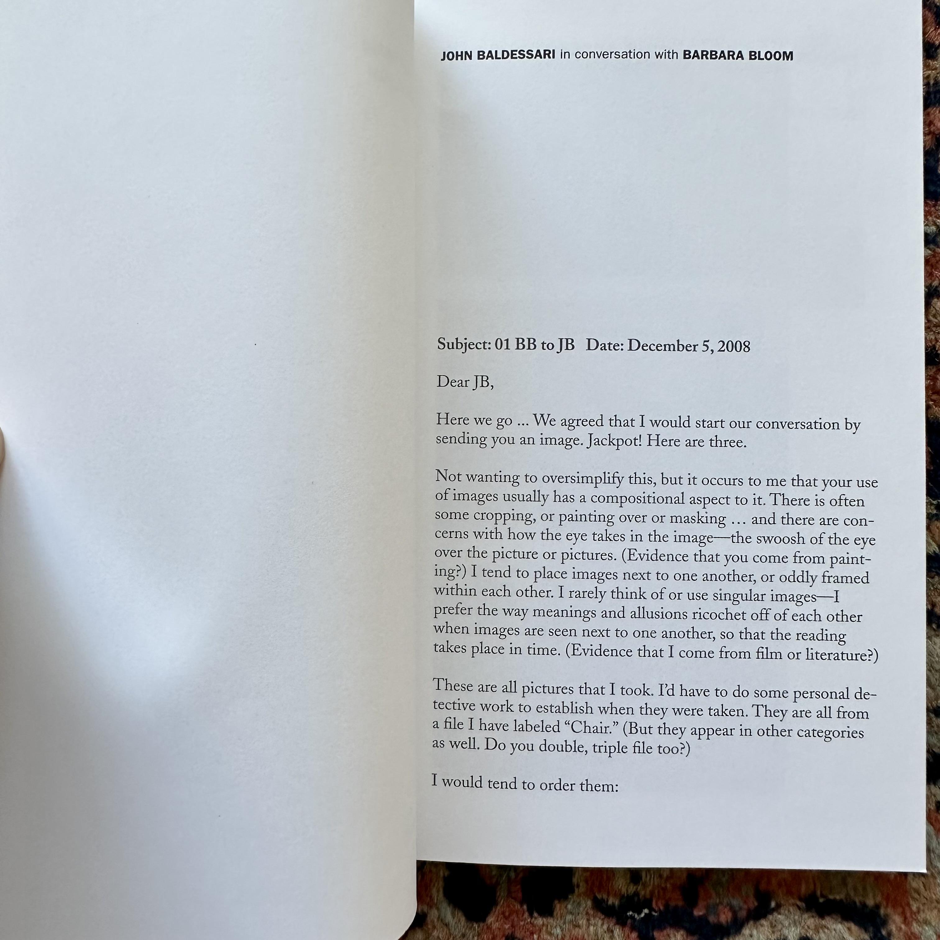 John Baldessari / Barbara Bloom: Between Artists by Baldessari, John ...