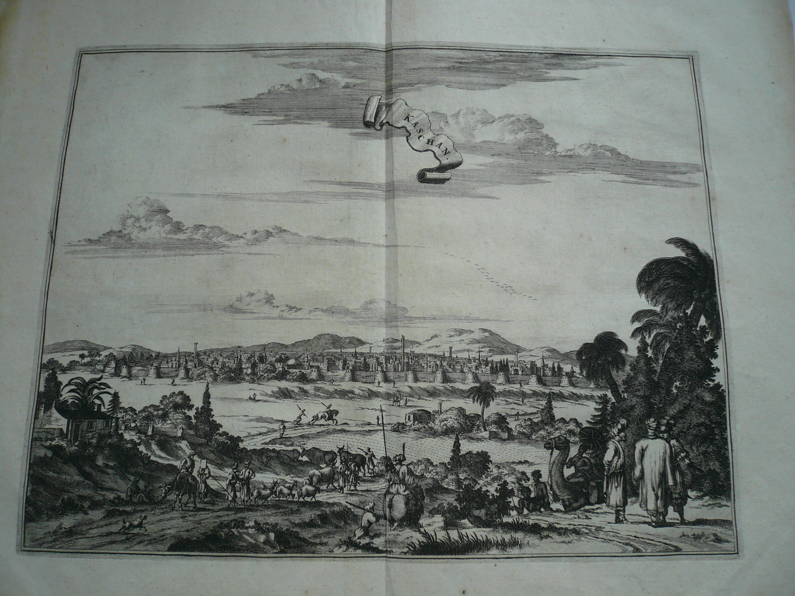 Kashan/Kaschan, Persia, anno 1727, copperengraving, van der Aa. Rare ...