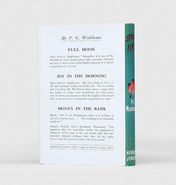 Spring Fever. by WODEHOUSE, P. G. | Peter Harrington. ABA/ ILAB.