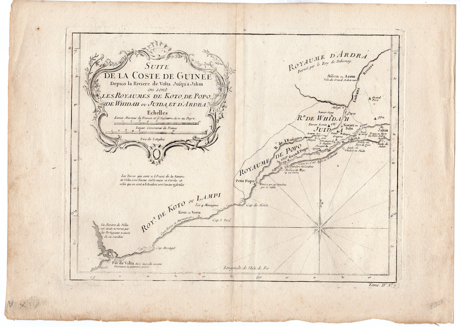 Antique Map-WEST AFRICA-GUINEA-TOGO-BENIN-KINGDOM WHIDAH-Bellin-Prevost ...