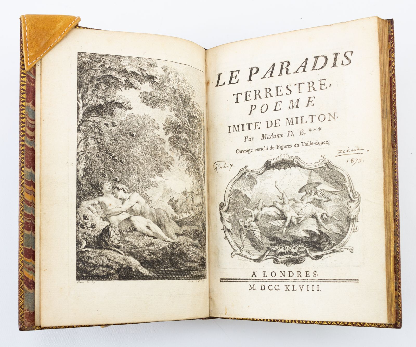 LE PARADIS TERRESTRE, POÈME IMITÉ DE MILTON by (WOMEN WRITERS - FRENCH ...