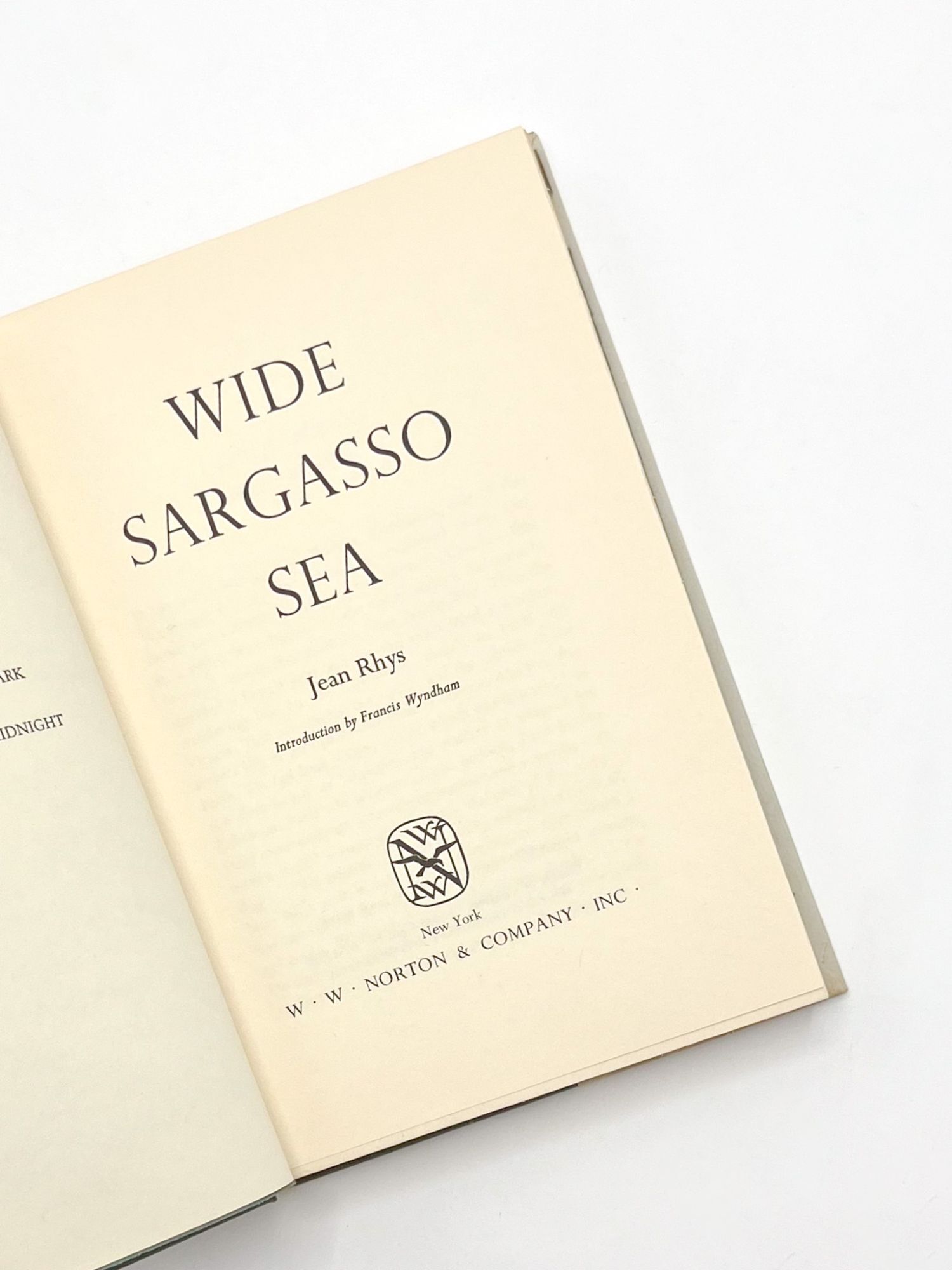 WIDE SARGASSO SEA by Rhys, Jean: (1966) | Type Punch Matrix