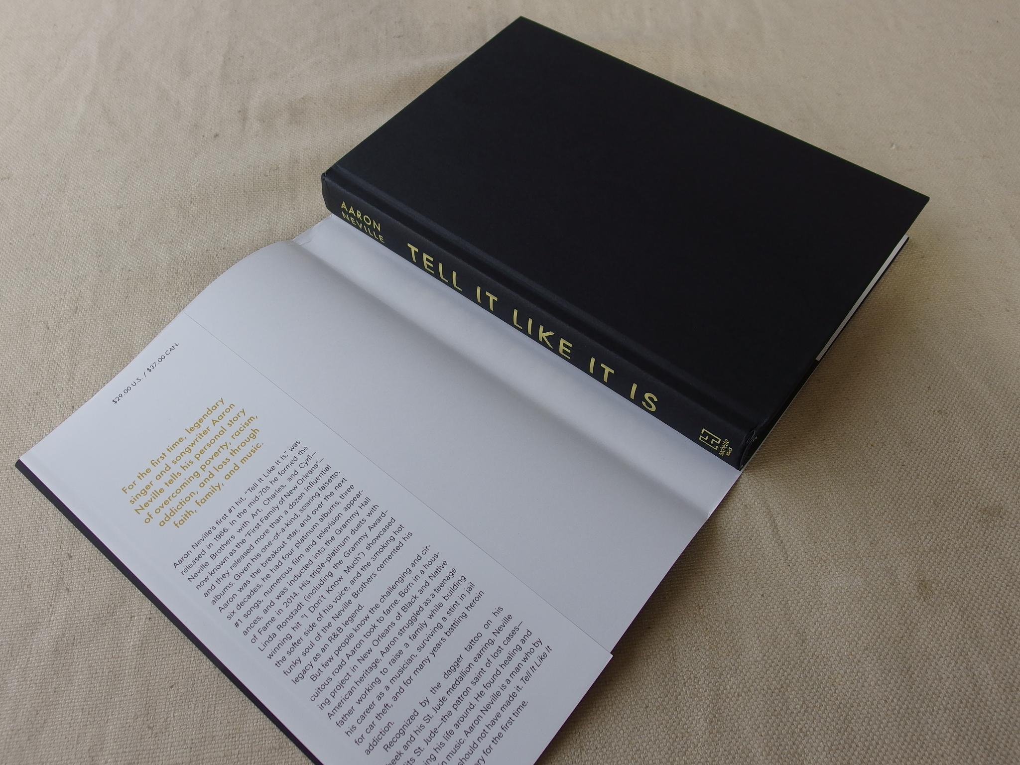 Tell It Like It Is: My Story Aaron Neville ( signed first printing) by Neville, Aaron: Fine ...