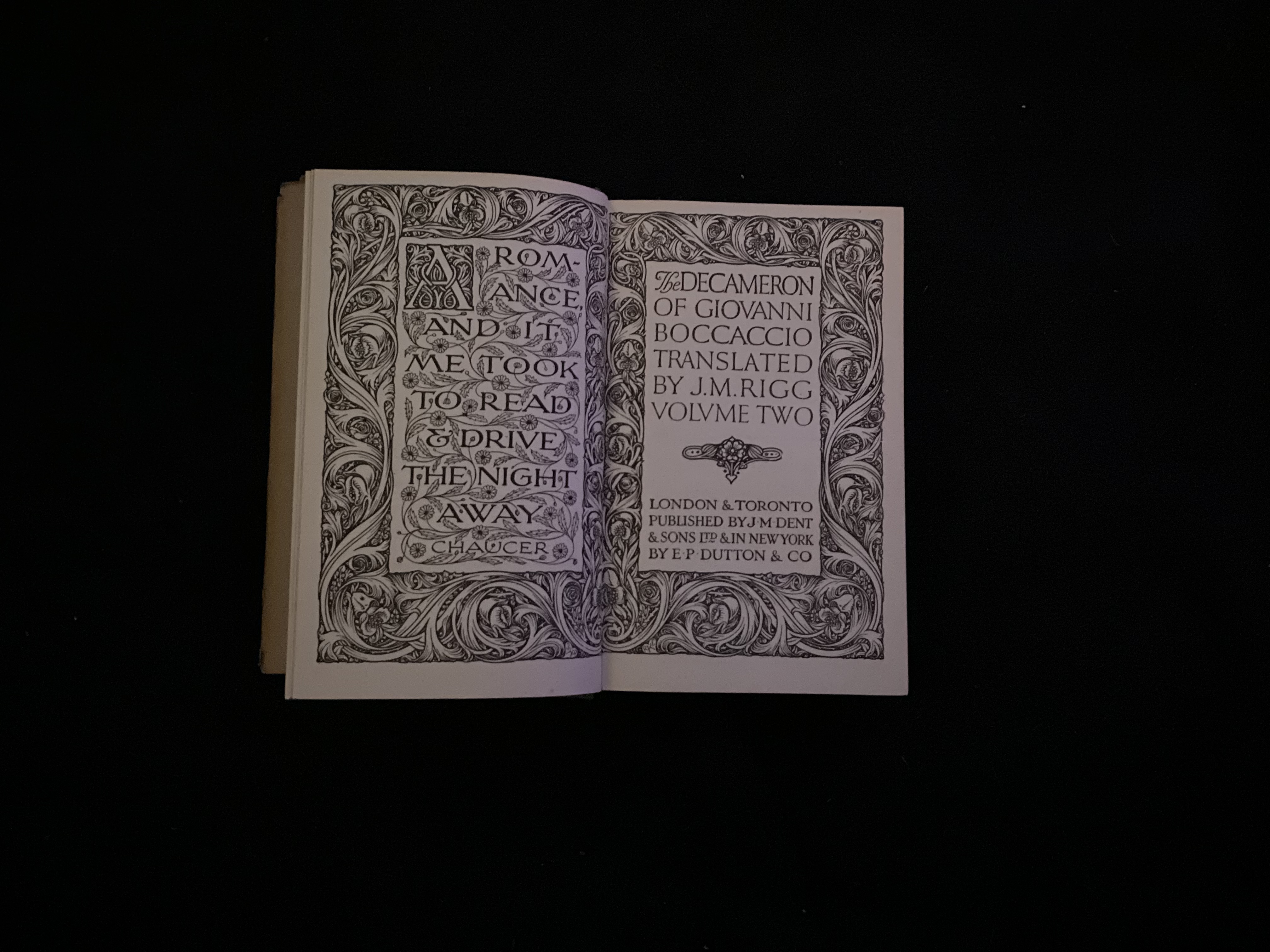 The Decameron of giovanni Boccaccio volume 2 by J M Rigg: As New ...