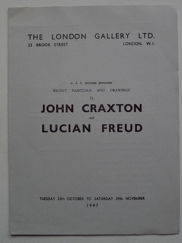 Recent Paintings and Drawings by John Craxton and Lucian Freud. by ...