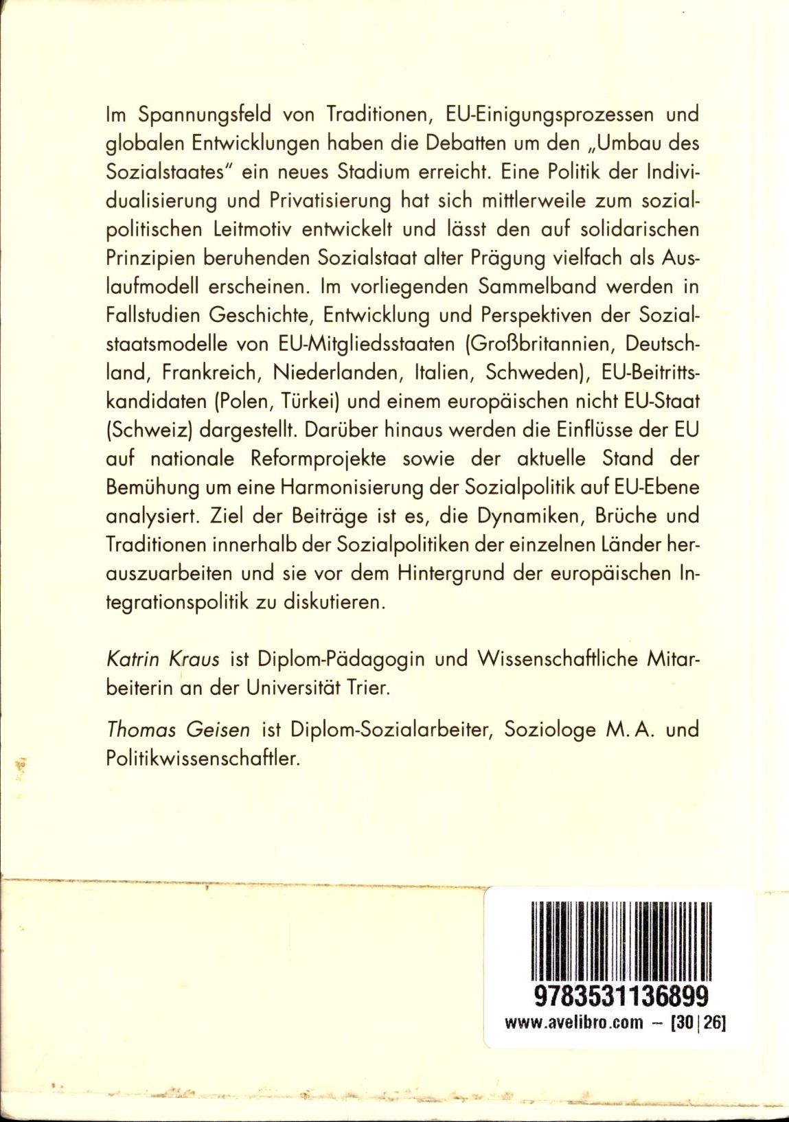 Sozialstaat in Europa: Geschichte Entwicklung Perspektiven von Kraus ...