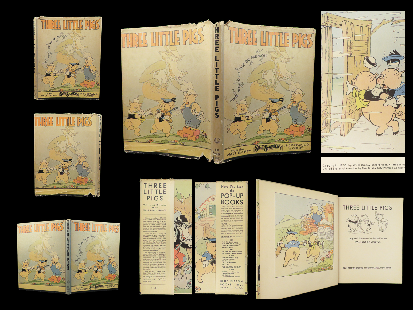 Three Little Pigs. Story and Illustrations by the Staff of the Walt ...