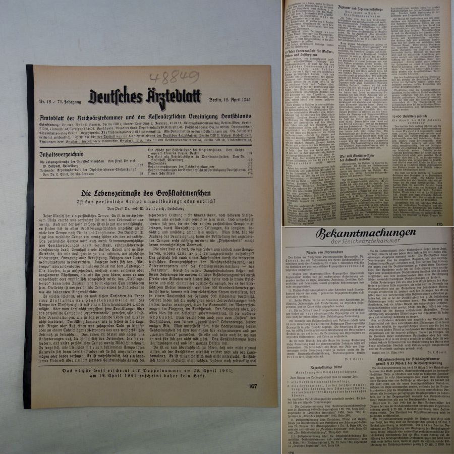 Deutsches Ärzteblatt. Amtsblatt der Reichsärztekammer und der ...