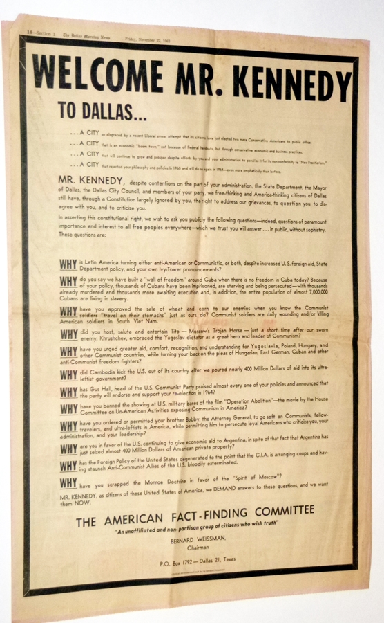 Welcome Mr. Kennedy. to Dallas by Weissman, Bernard | Alcuin Books ...