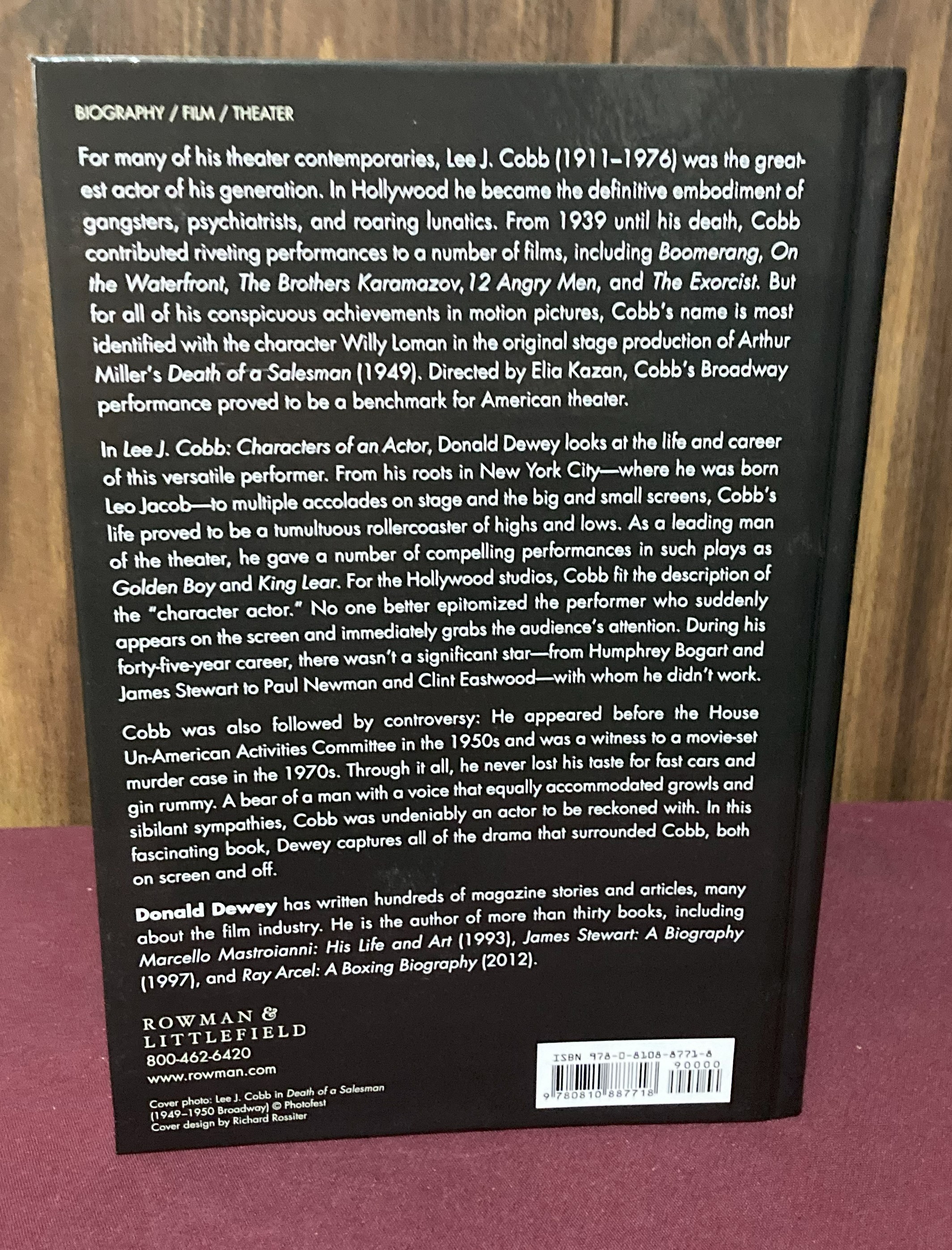 Lee J. Cobb: Characters of an Actor by Donald Dewey: New Hardcover ...