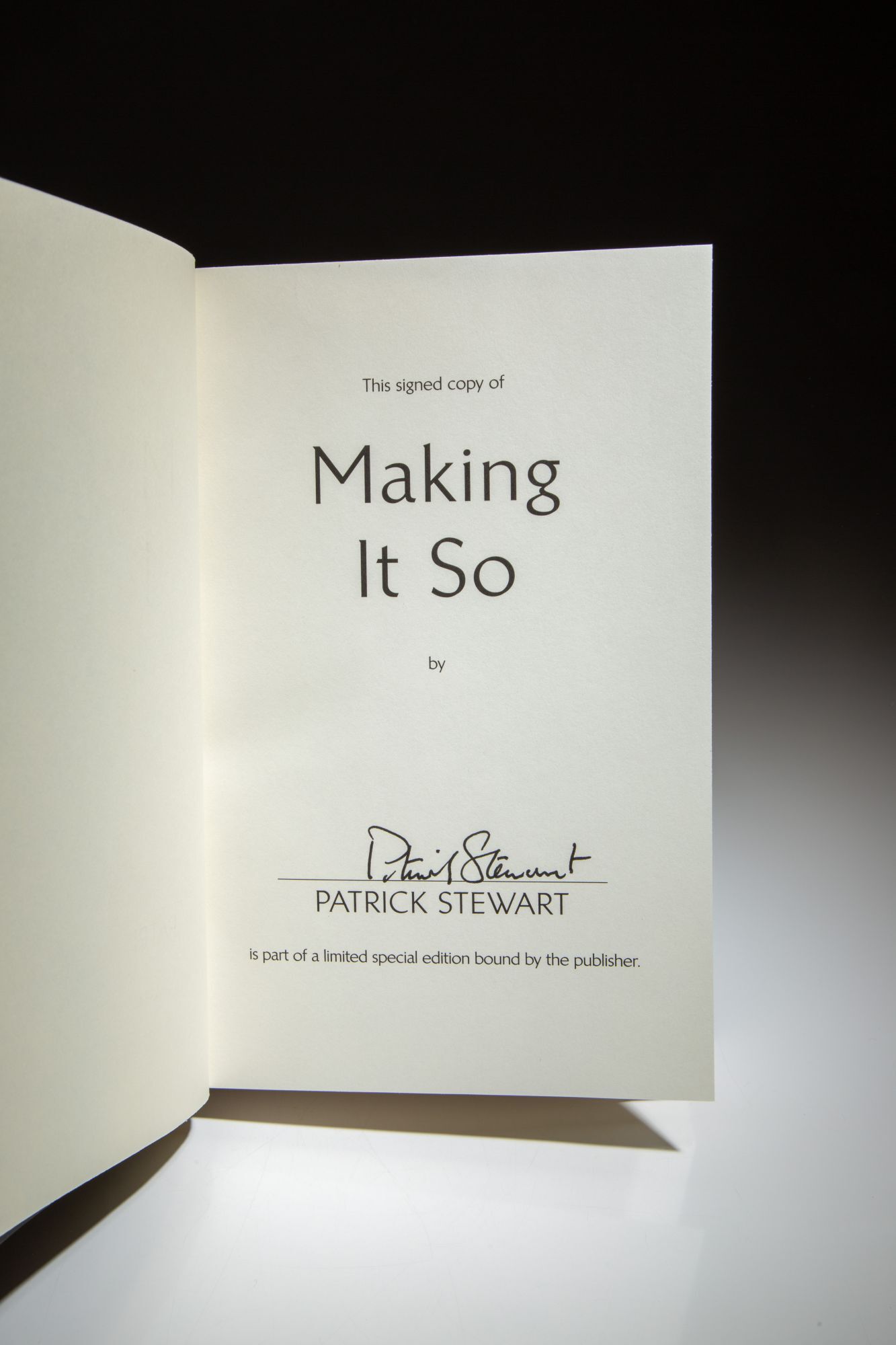 Making It So; A Memoir by Stewart, Patrick: Fine Hardcover (2023 ...