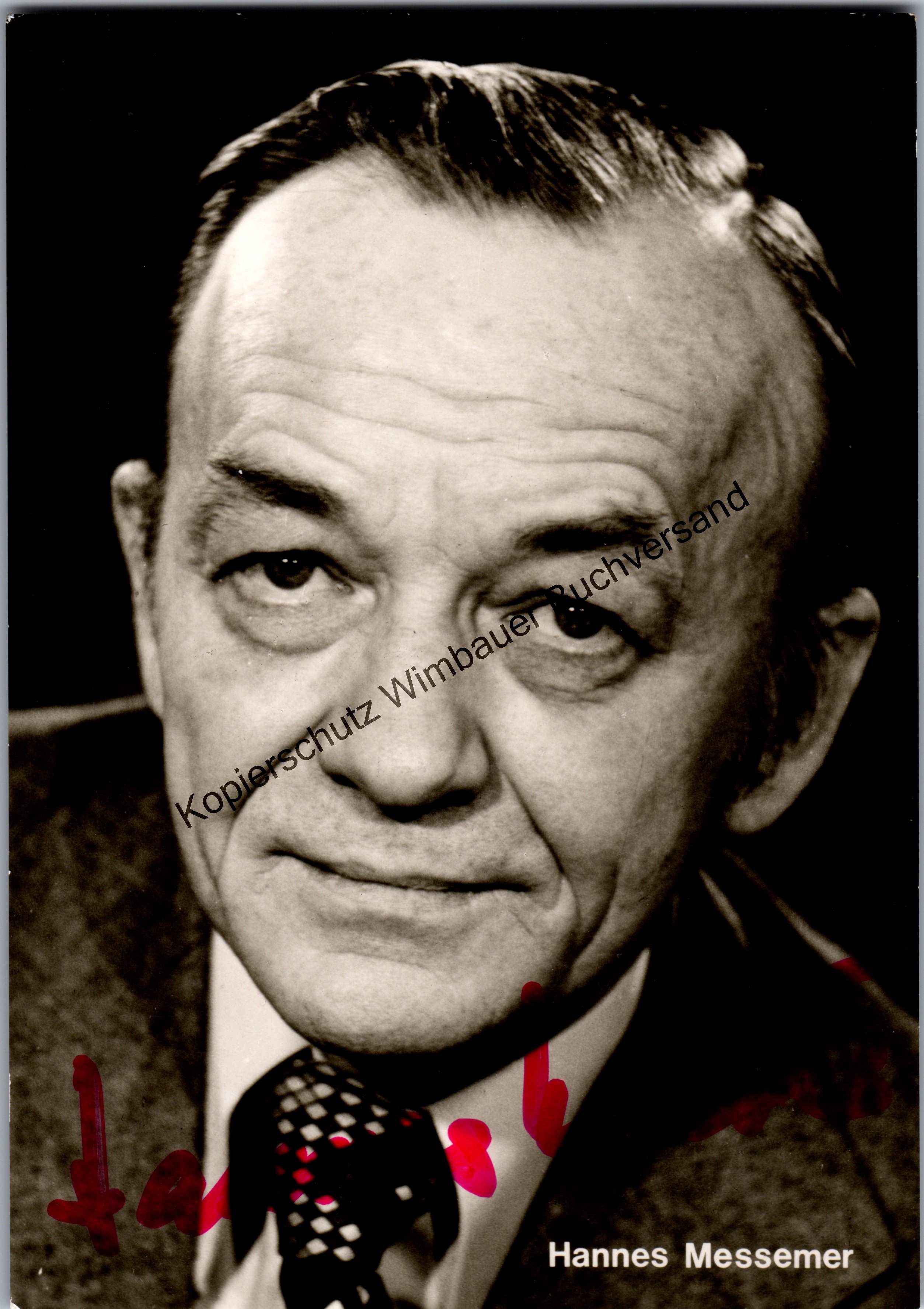 Original Autogramm Hannes Messemer (1924-1991) /// Autogramm Autograph ...