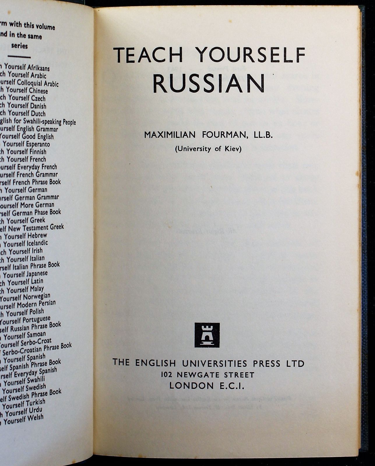 Teach yourself russian by Maximilian Fourman: Buone (1963) | Cartarum