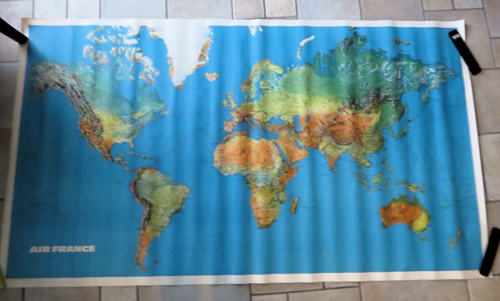 planisphère air france by jean MASSE: Signed by Author(s) Map | la ...