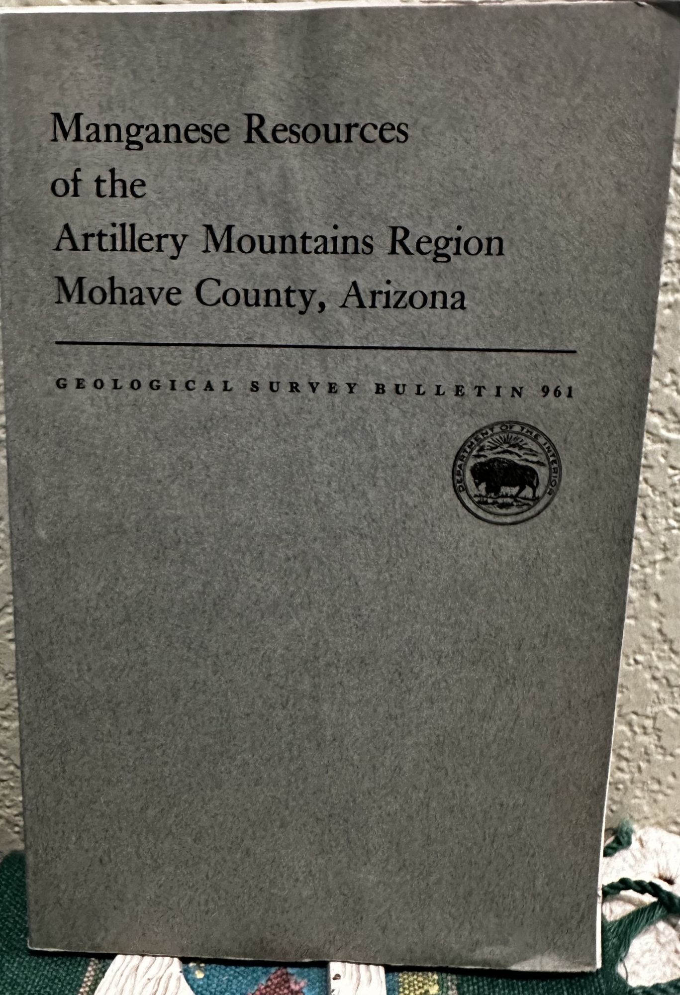 Manganese Resources of the Artillery Mountains Region Mohave County ...