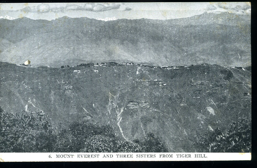 Mount Everest and Three Sisters From Tiger Hill | Monochrome Vintage ...