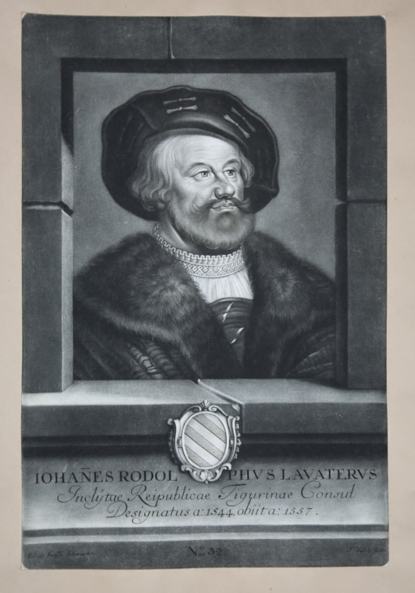 "Johannes Rodolphus Lavaterus. Reipublicae Tigurinae Consul Designatus ...