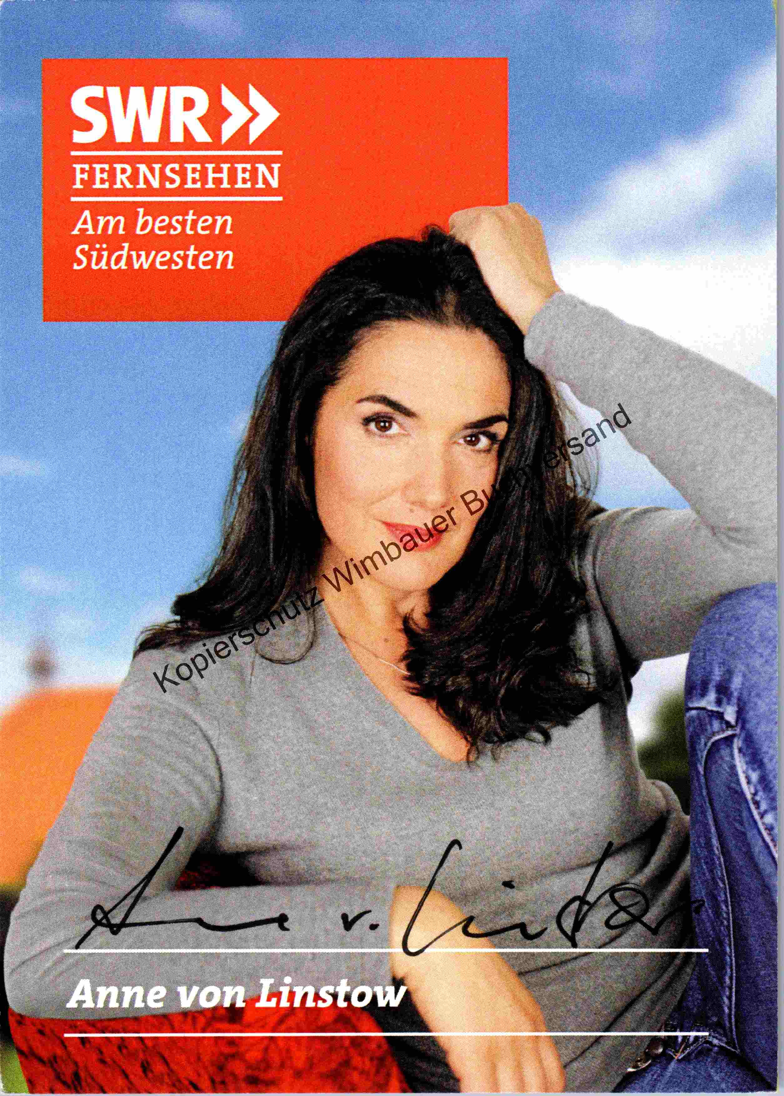 Original Autogramm Anne von Linstow Schauspielerin Die Fallers ...