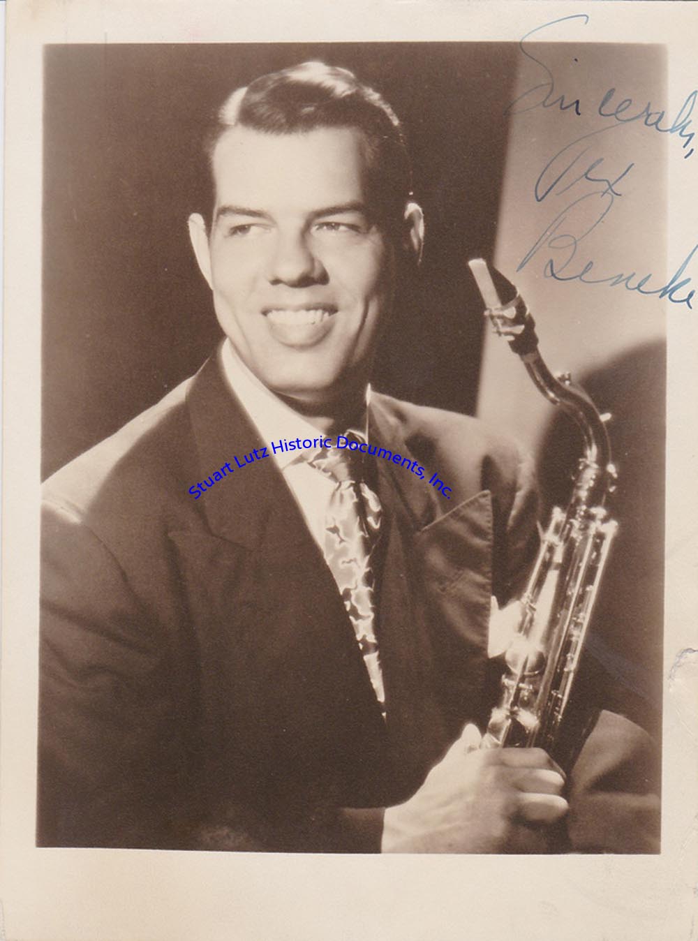 Signed Photograph Of Tex Beneke by TEX BENEKE: Signed by Author(s ...
