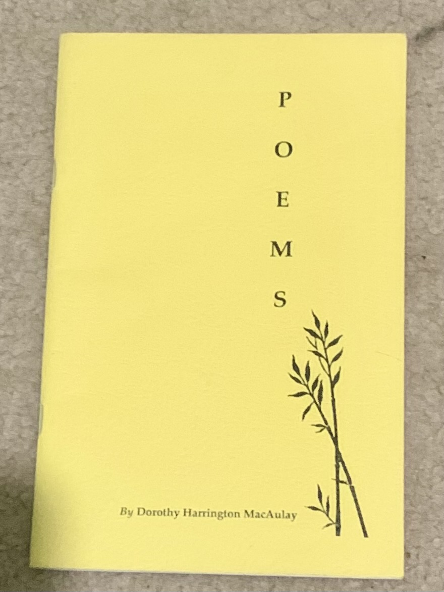 Poems by MacAulay, Dorothy Harrington: Good Soft cover (1989) 1st ...