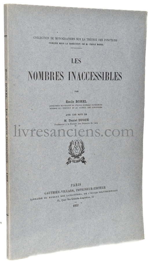 Les Nombres inaccessibles by BOREL, Emile: Très bon Couverture souple ...