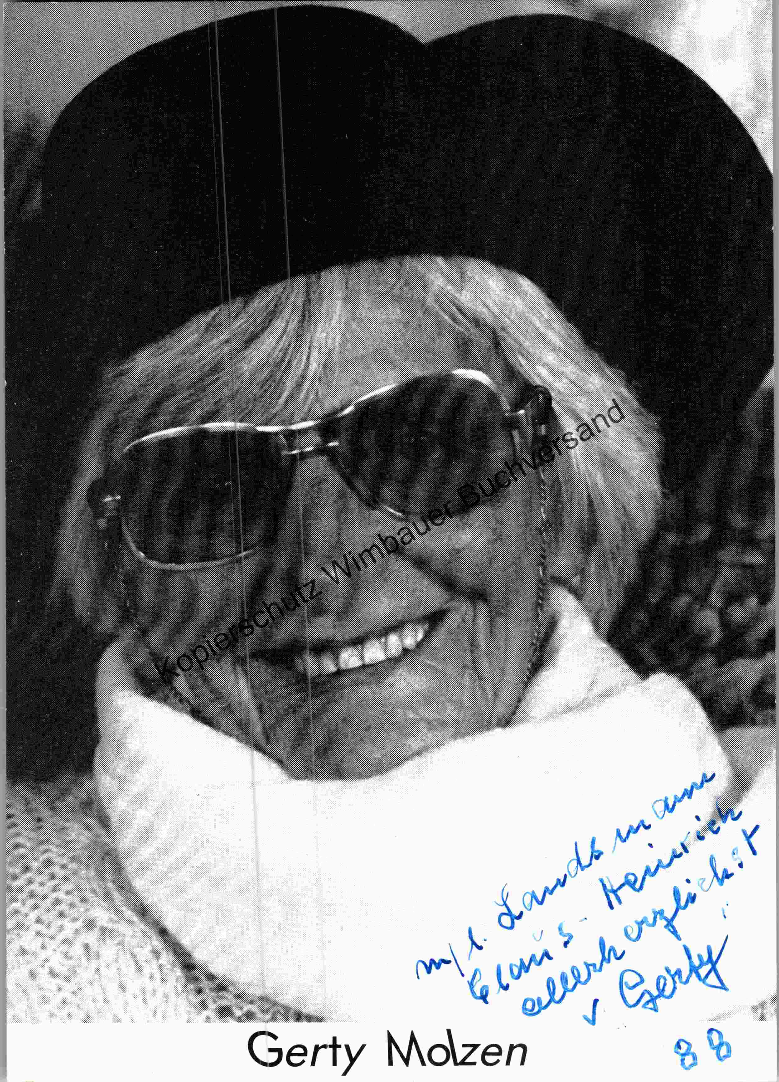 Original Autogramm Gerty Molzen (1906-1990) /// Autogramm Autograph signiert signed signee von ...