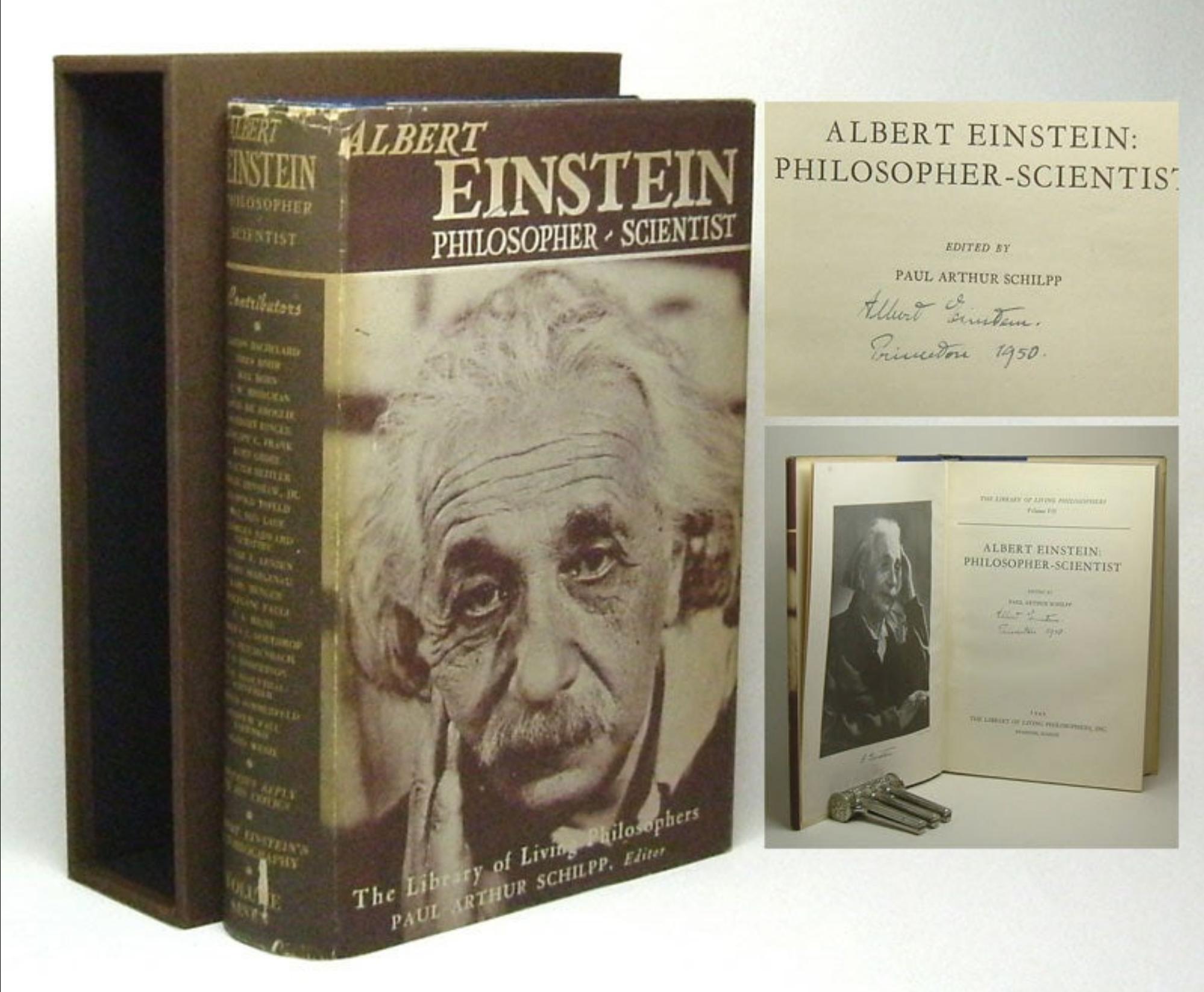 ALBERT EINSTEIN: PHILOSOPHER-SCIENTIST. Signed by Albert Einstein by ...