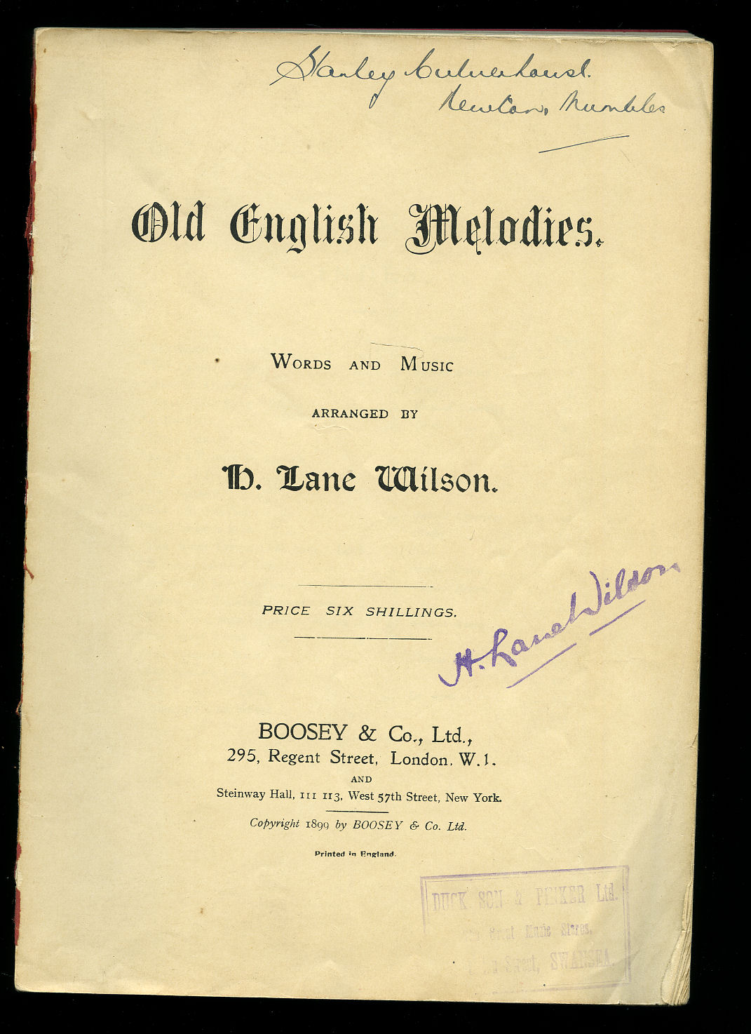 Old English Melodies | Words and Music [Vintage Piano Solo Sheet Music ...