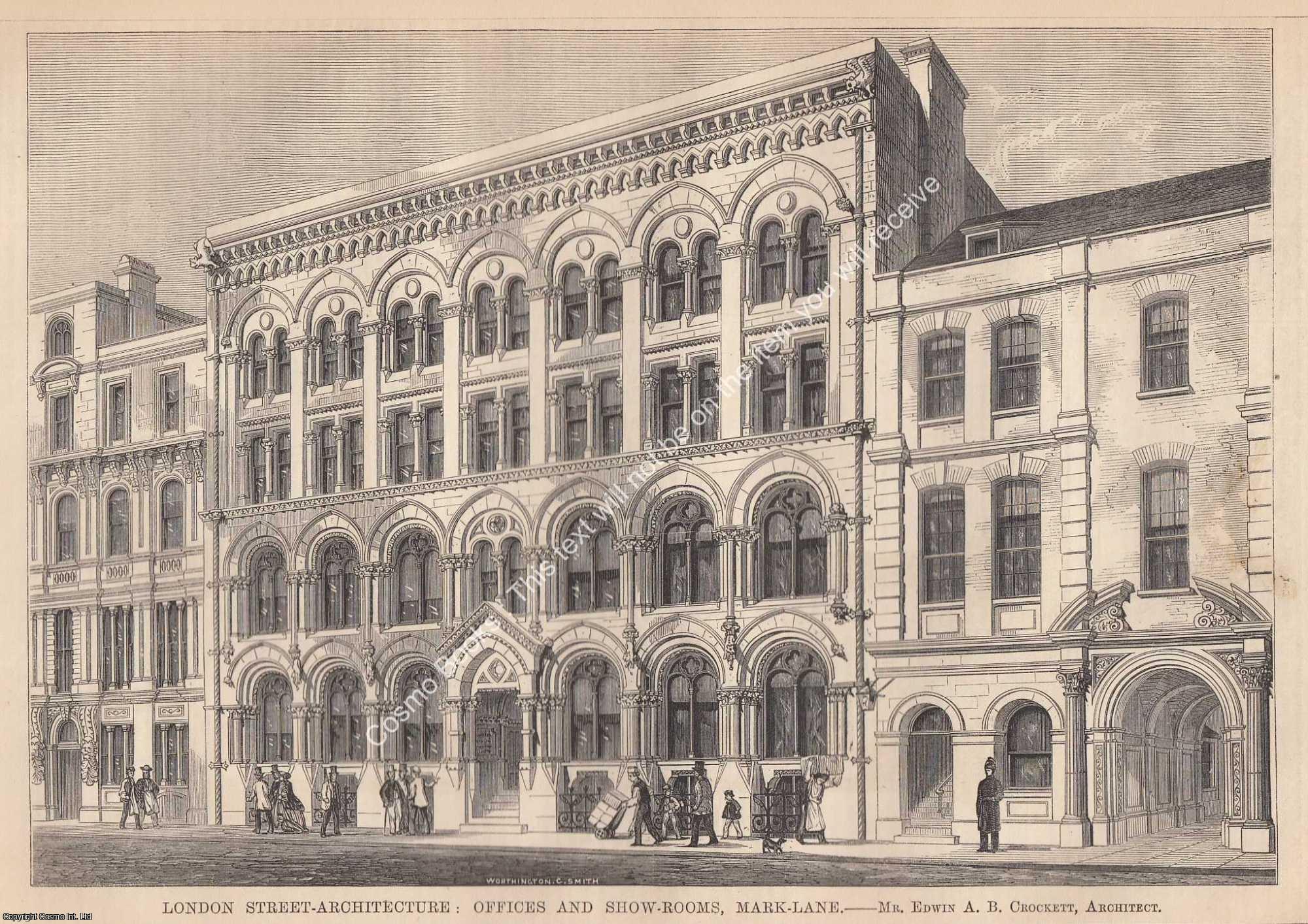 1869 : London Street-Architecture: Offices and Show-Rooms, Mark-Lane ...