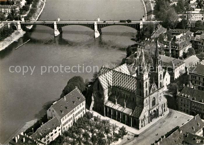 Postkarte Carte Postale 12941893 Basel BS Muenster Wettsteinbruecke ... Postkarte Carte Postale 12941893 Basel BS Muenster Wettsteinbruecke ...