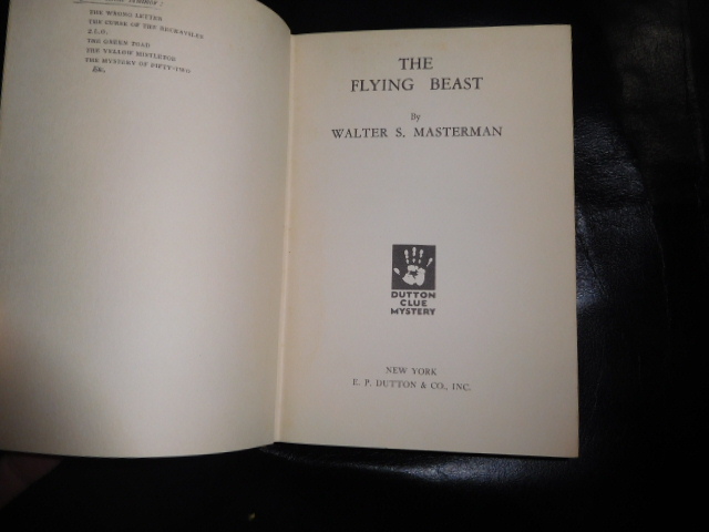 The Flying Beast by Masterman, Walter S.: Very Good Hardcover (1929 ...