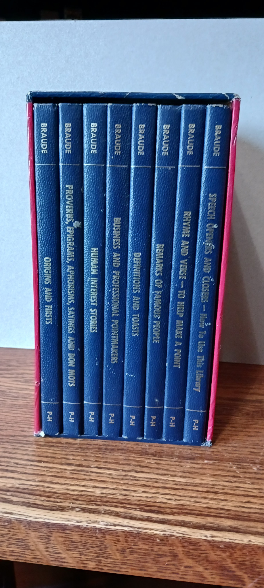 Jacob M. Braude's Complete Speaker's and Toastmaster's Library (8 ...