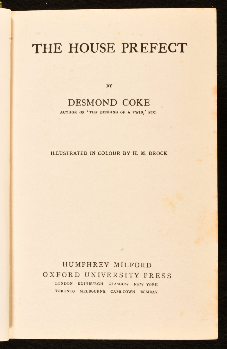 The House Prefect by Desmond Coke: Very Good Indeed Cloth (1923 ...