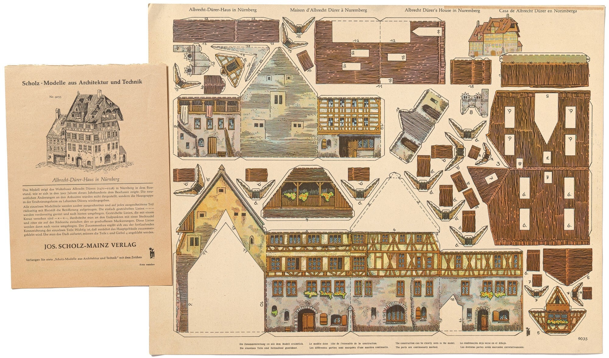 [Paper Model]: Albrecht-Dürer-Haus in Nürnberg. Scholz-Modelle aus ...