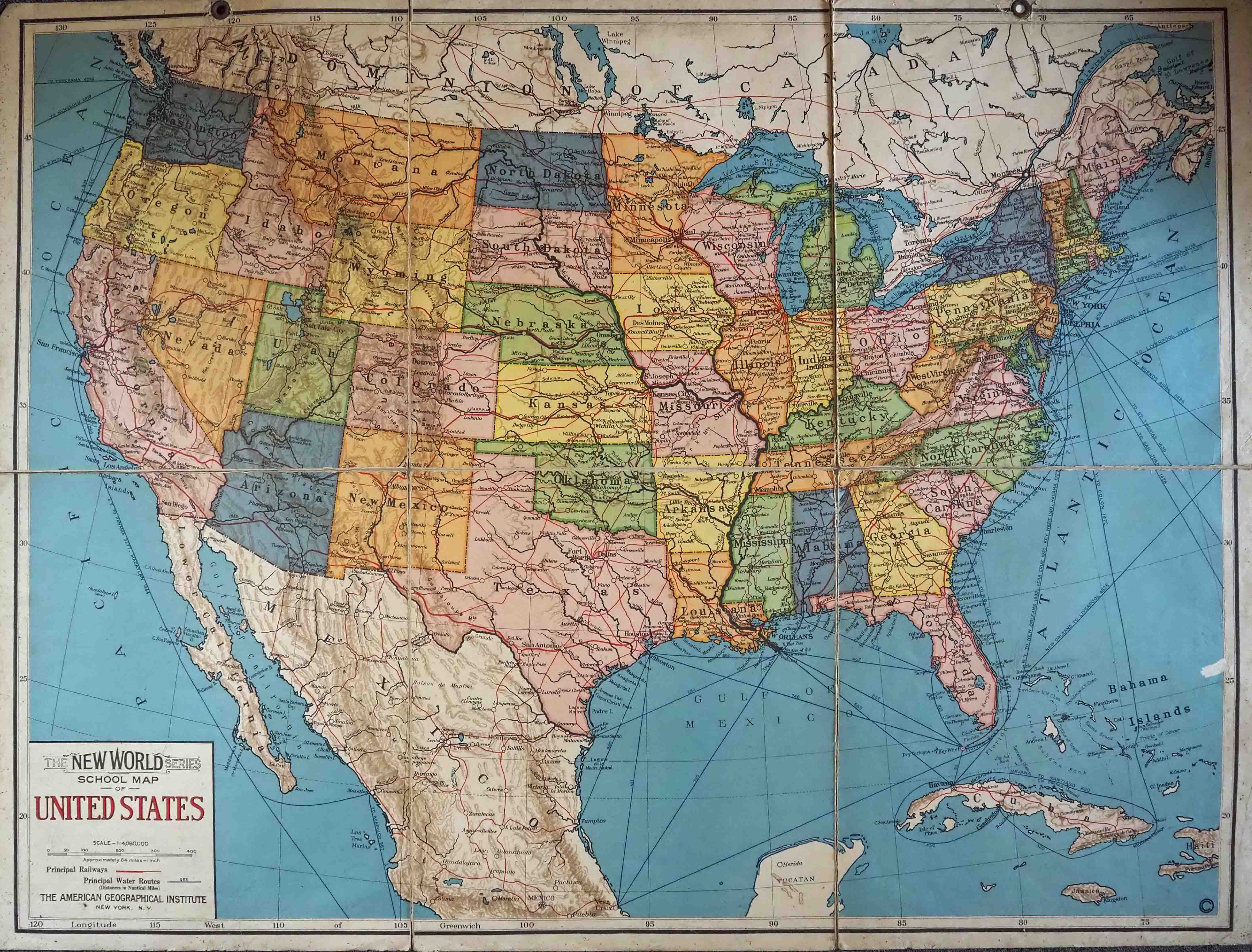 Geographical Map Of The United States