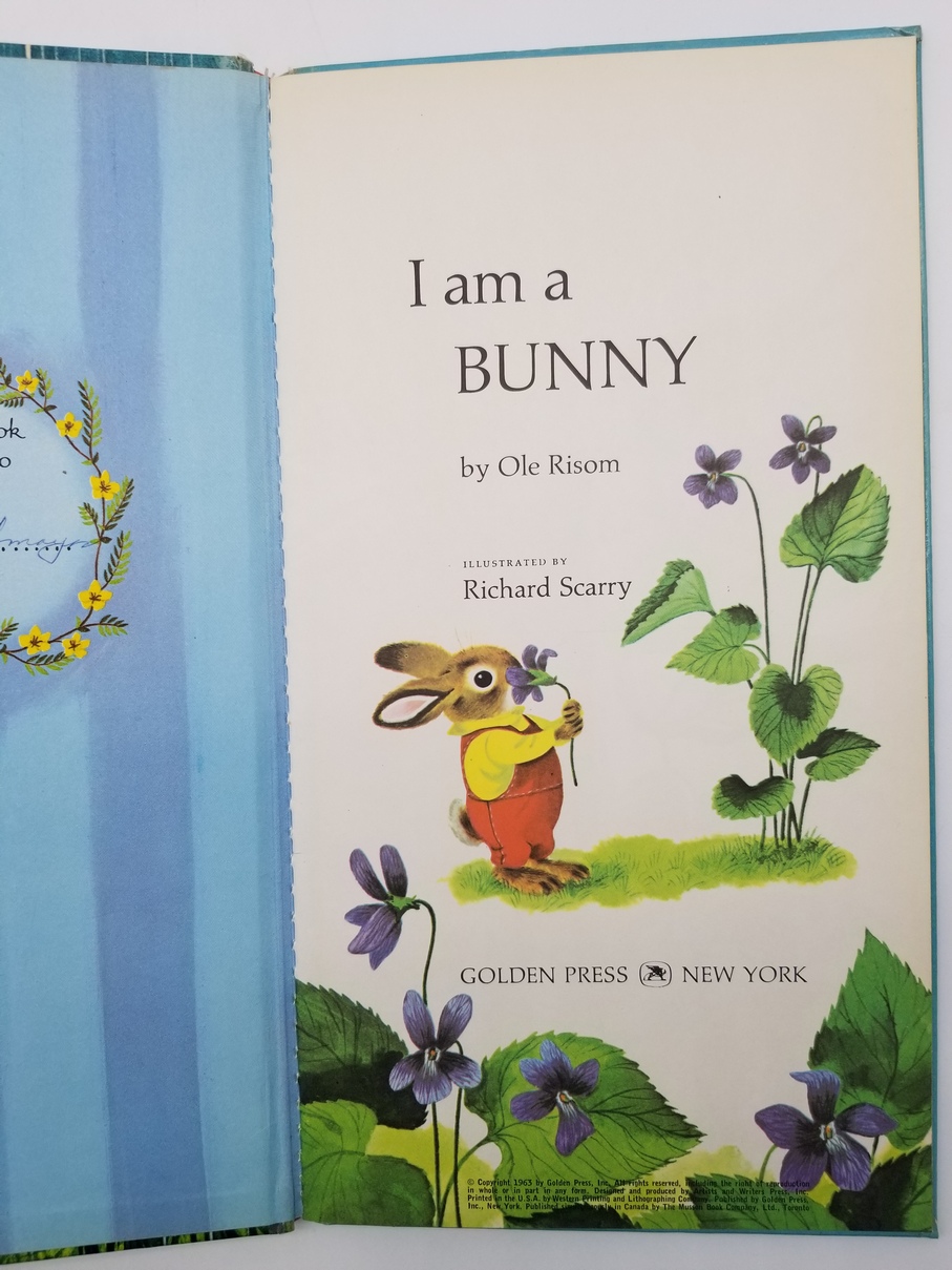 I AM A BUNNY by Ole Risom; Richard Scarry (Illustrator): Very Good+ ...