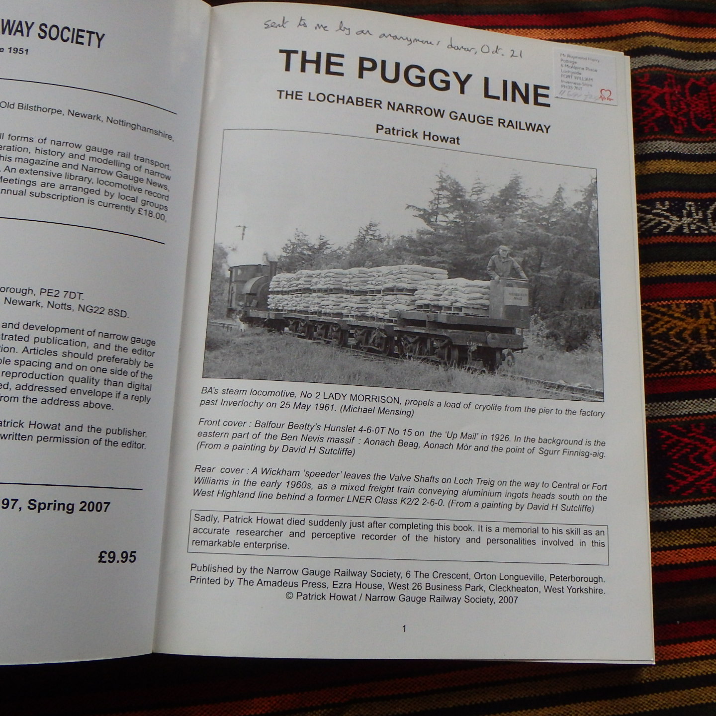 The Puggy Line - The Lochaber Narrow Gauge Railway by Howat, Patrick ...