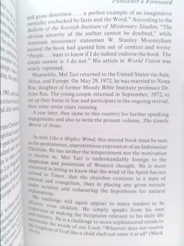 The Gentle Breeze of Jesus by Mel Tari: Good Hardcover First Edition ...