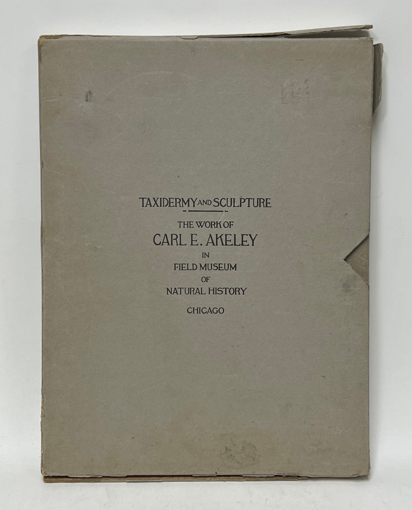 Taxidermy and Sculpture: The Work of Carl E. Akeley in Field Museum of ...