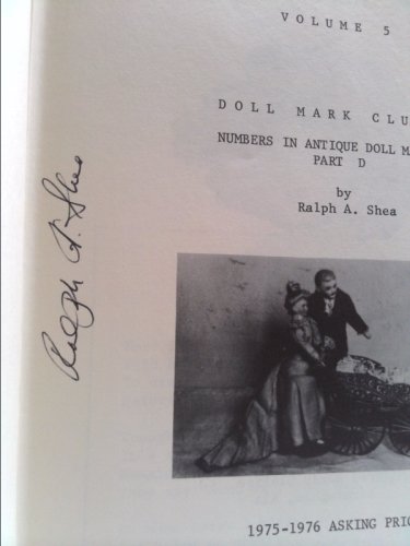 Doll Mark Clues Numbers in Antique Doll Marks Part D Volume 5 by Ralph ...