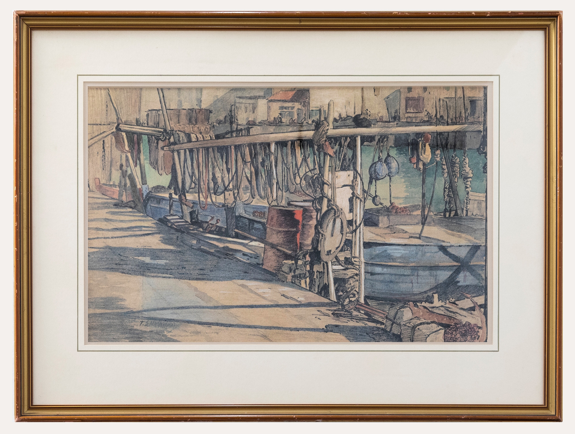 Thomas Symington Halliday (1902-1998) - Framed Watercolour, Ropes ...