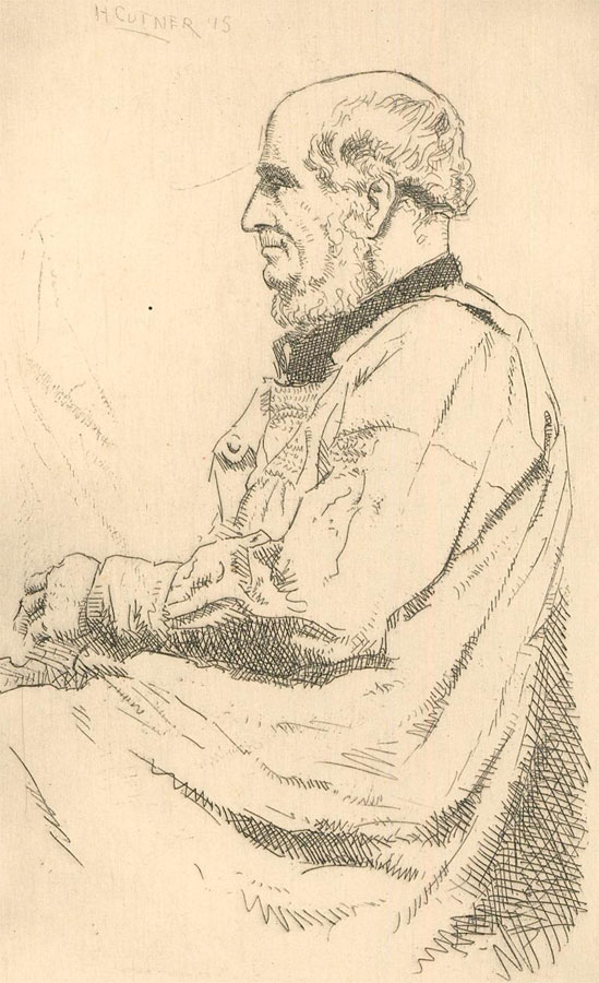 Herbert Cutner (1881-1969)- Early 20th Century Etching, Portrait of a ...