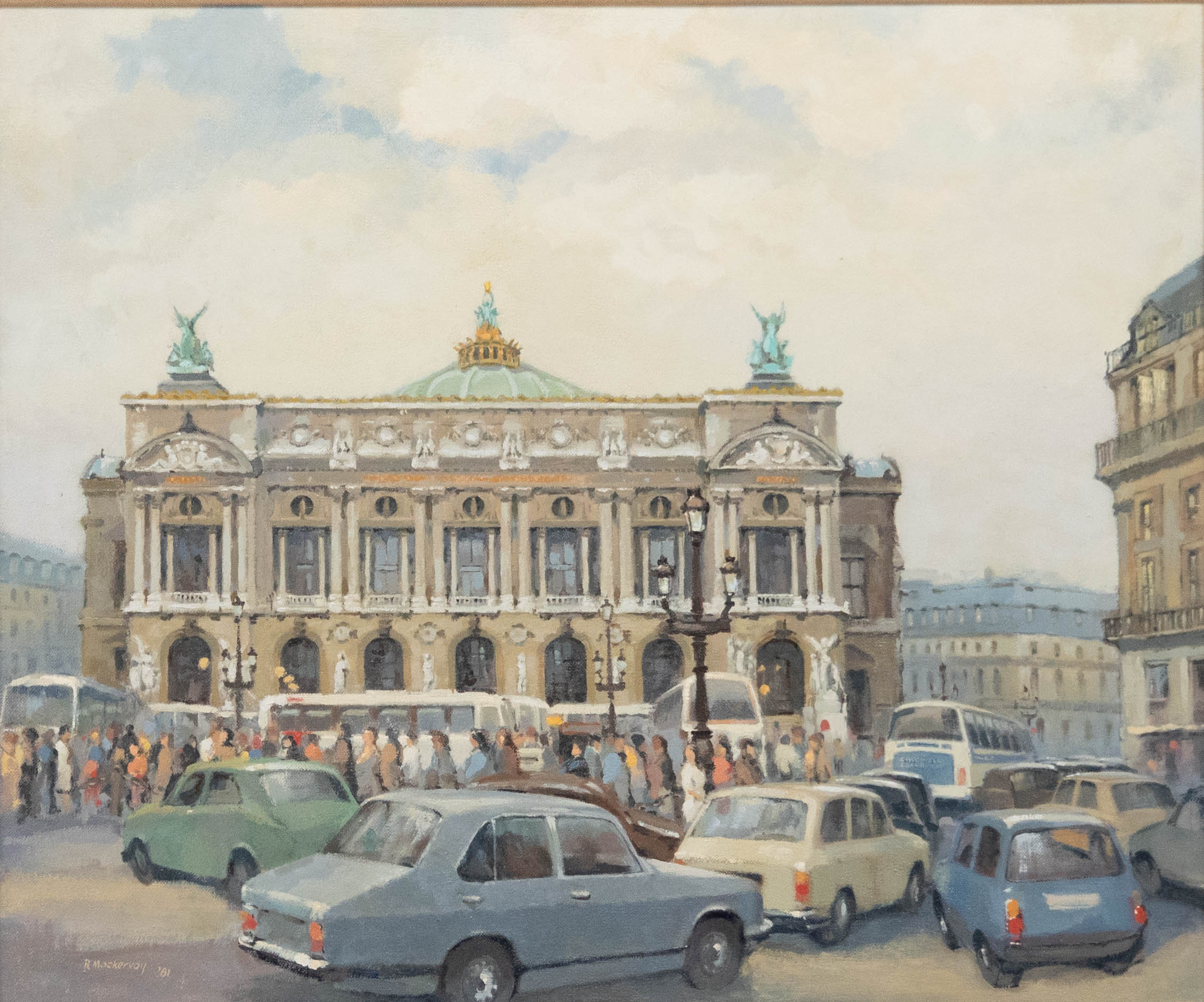 Robin Mackervoy - Framed 20th Century Oil, Paris National Opera House ...