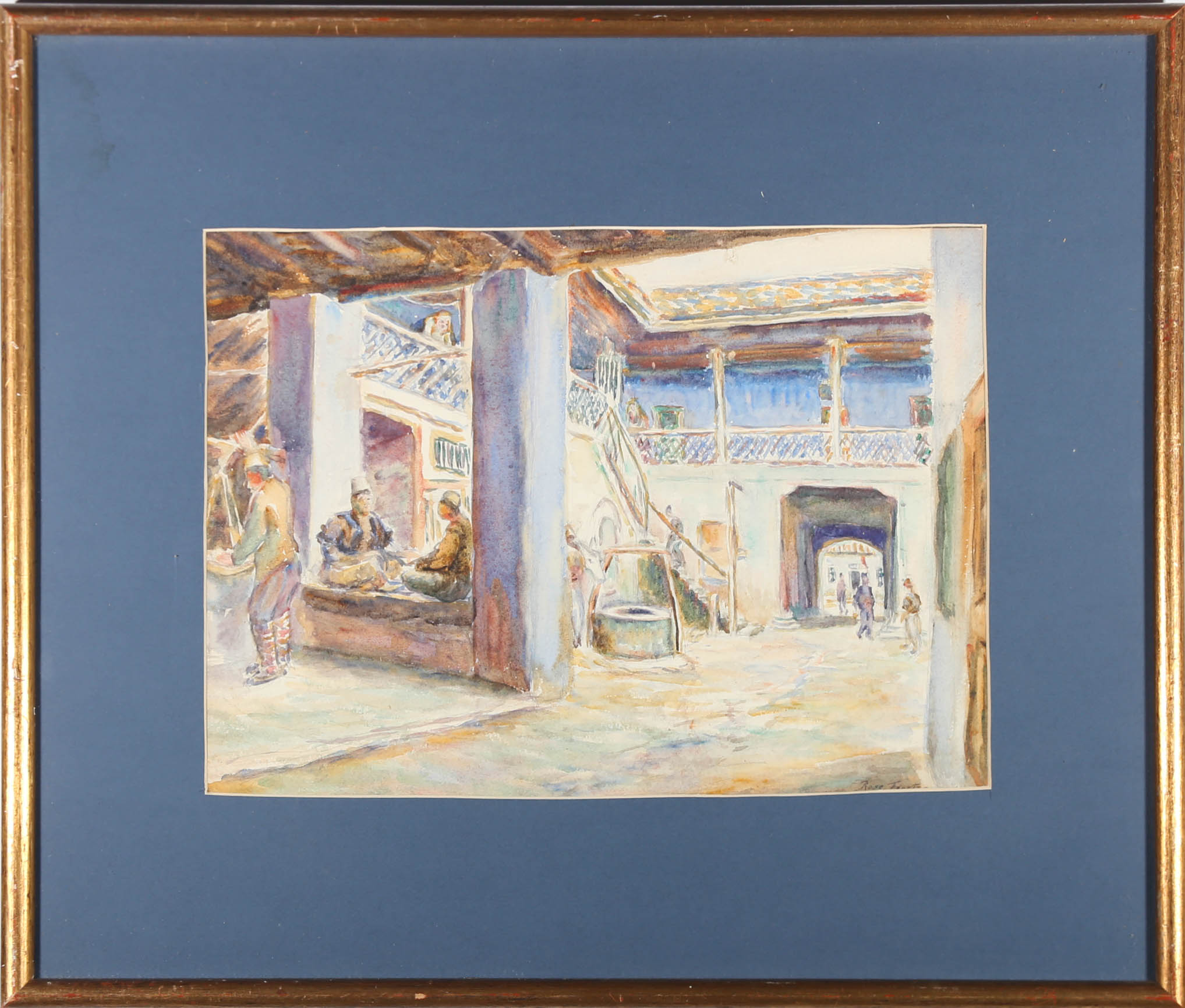 Rose Forster - 20th Century Watercolour, Turkish Courtyard von Rose ...