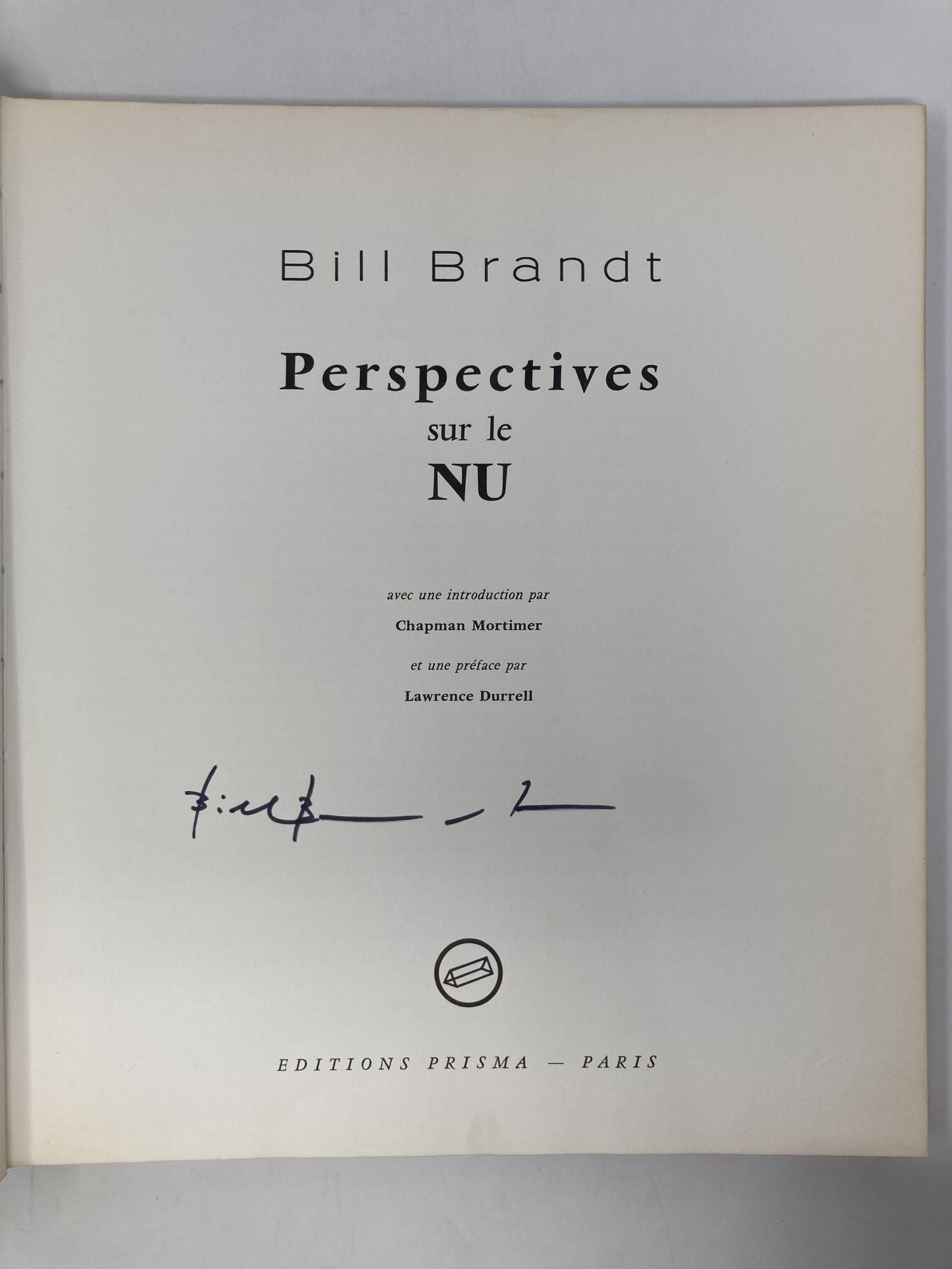Bill Brandt: Perspectives sur le Nu by Brandt, Bill: Very Good ...