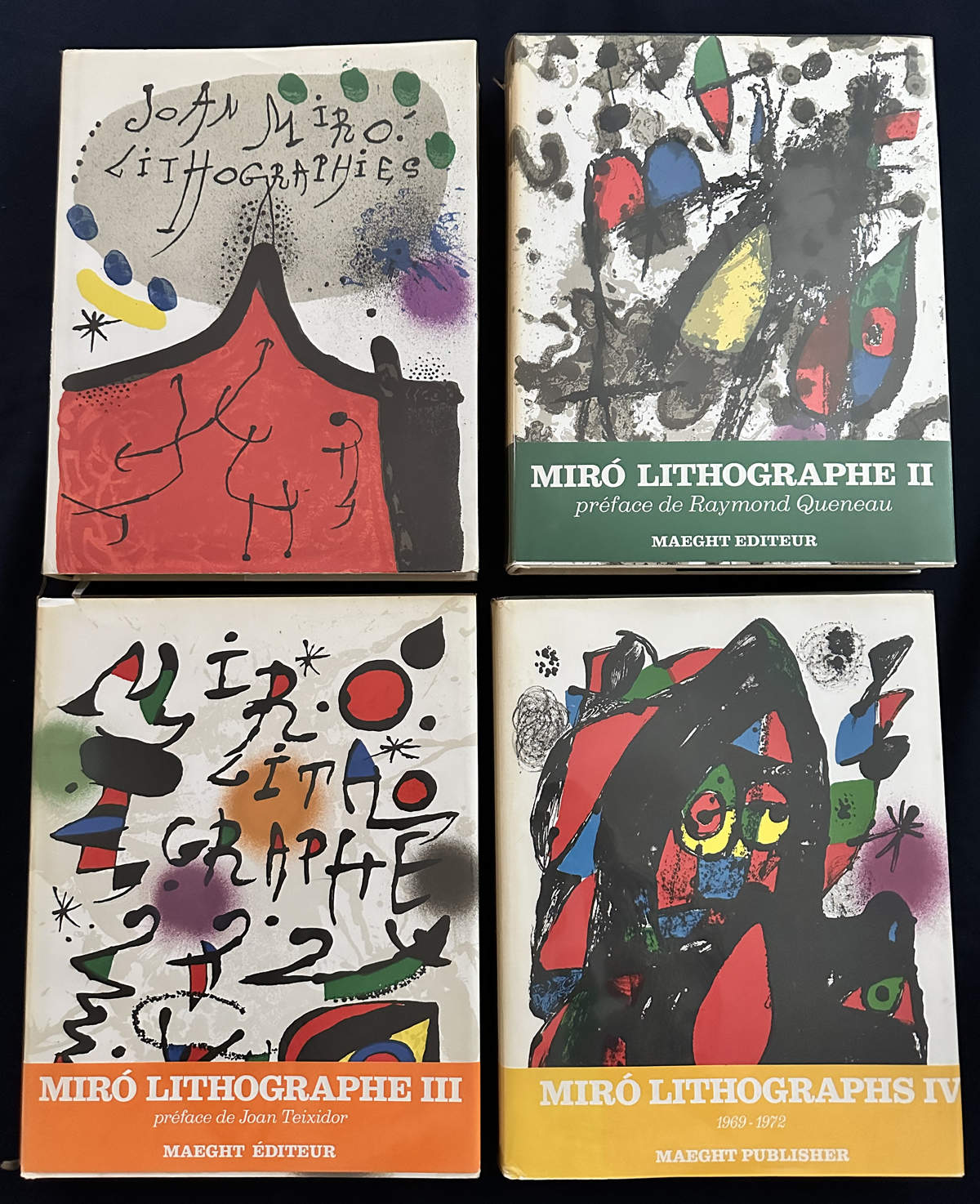 Miró Lithographe Volumes 1 to 4. With 32 Original lithographs by Joan ...