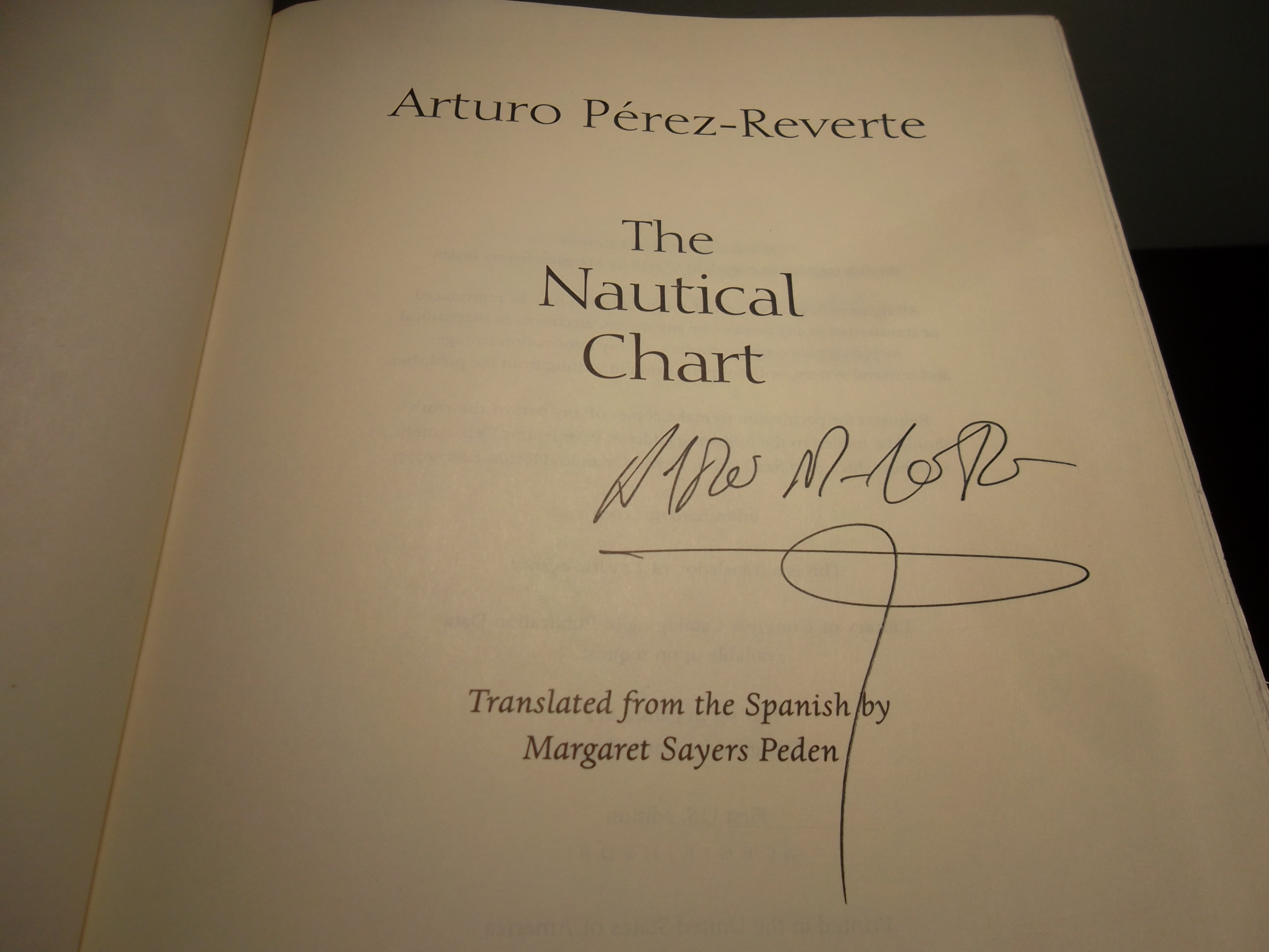 The Nautical Chart by Pérez-Reverte, Arturo: Good + Hardcover (2001 ...