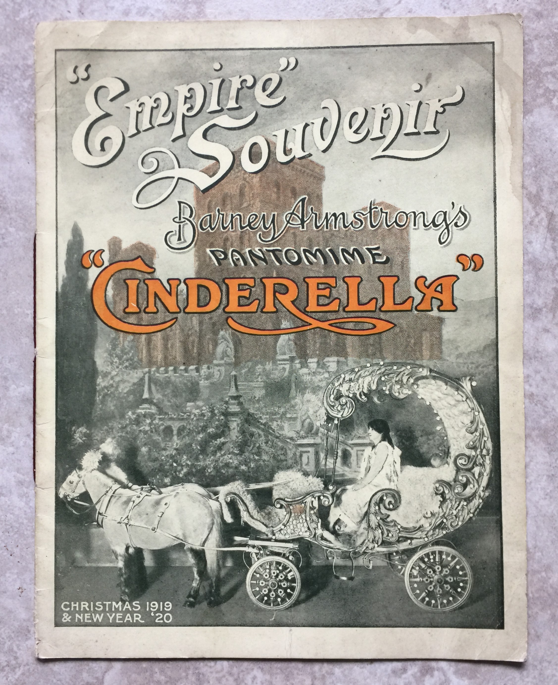 Empire Theatre Pantomime 1919-20 "Cinderella" (Souvenir Programme ...