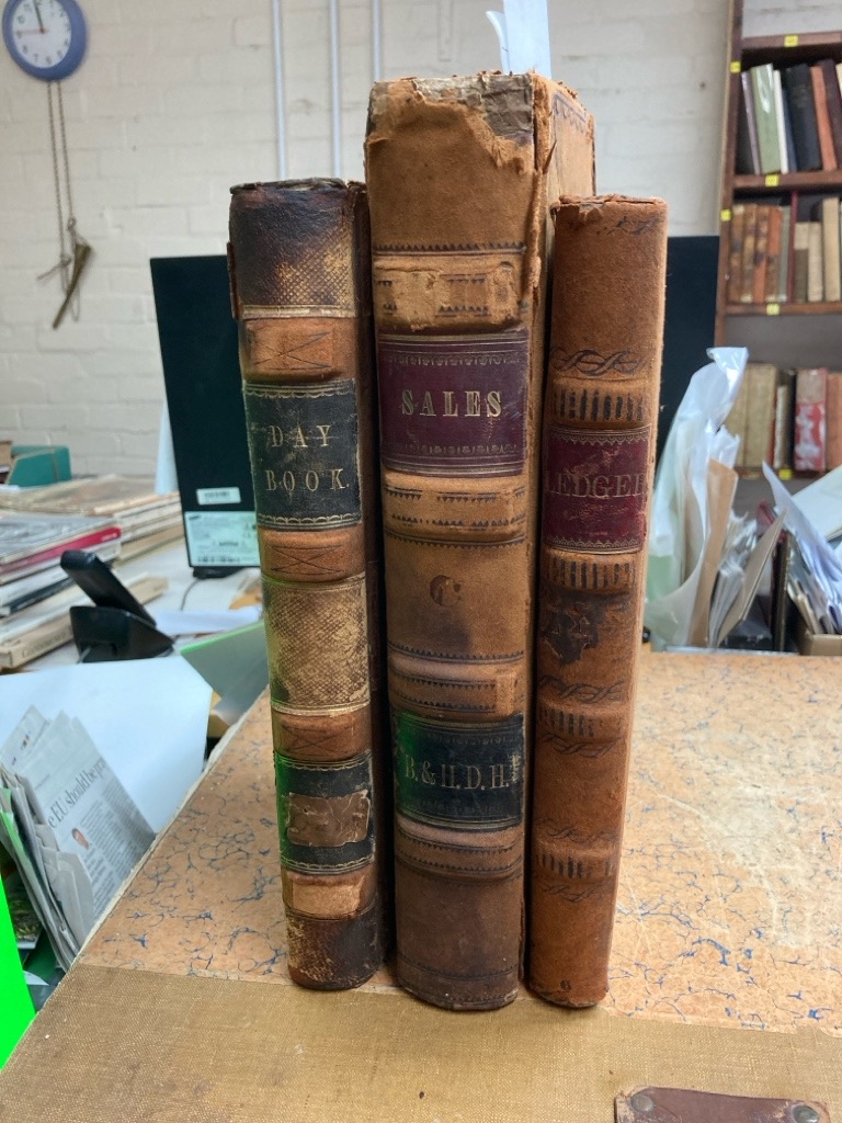 Sales, Ledger, Day Book. Three Scrapbook Volumes (1870-1880): Very Good ...